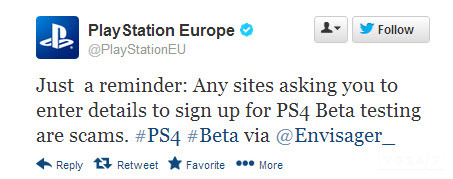 PS4 beta scam websites are fake, Sony warns | VG247