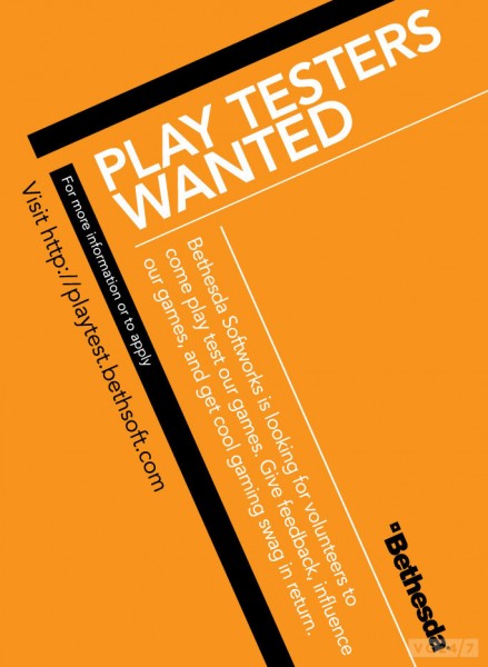 Bethesda opens new play-test lab, invites gamers to apply | VG247