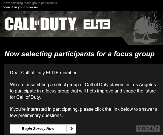 Call of Duty devs assembling focus group to 'shape future' of the ...