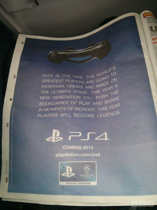 PS4: 2013 launch confirmed by newspaper ad, in-store advertising begins ...