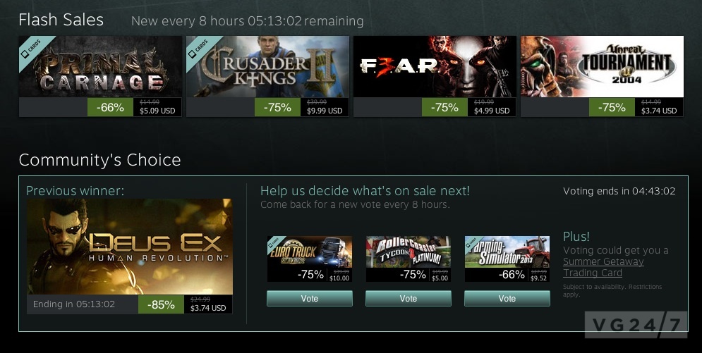 Steam Summer Getaway flash sales include Crusader Kings 2, Deus Ex ...