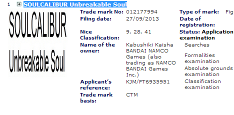 Soul Calibur: Unbreakable Soul trademarked, suggests another new ...
