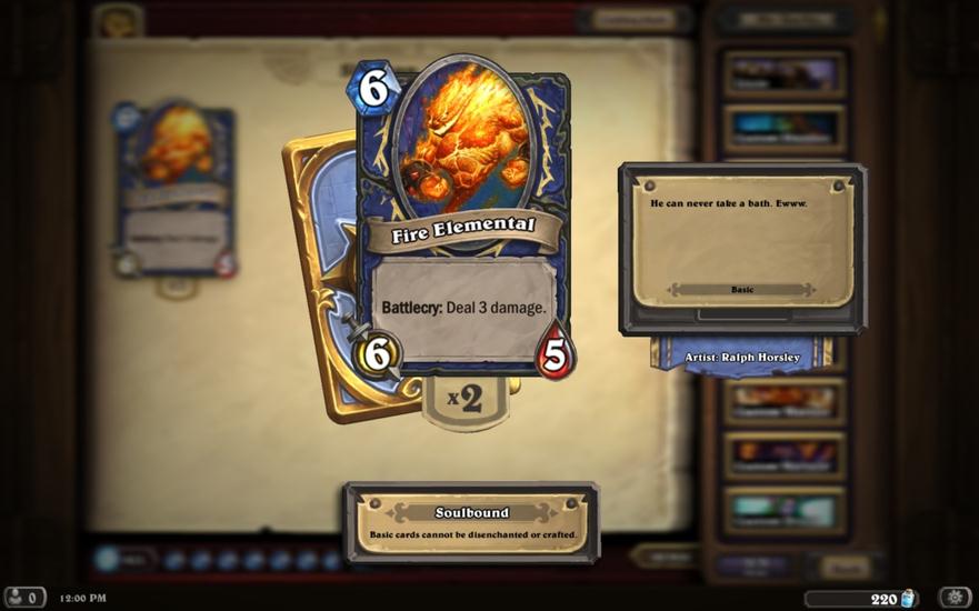 Fire Elemental Hearthstone
