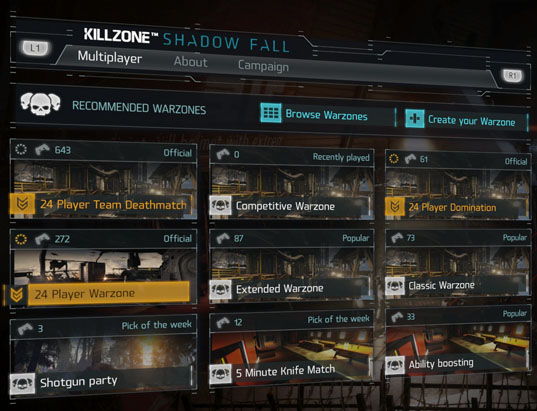 Killzone: Shadow Fall gets new multiplayer map image, Warzone changes ...