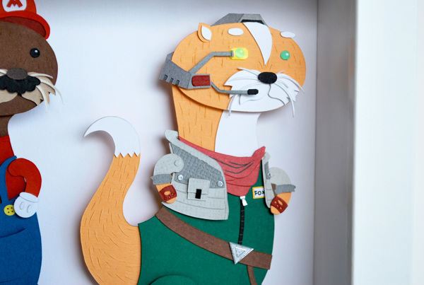 Nintendo characters realised as papercraft otters are strangely ...