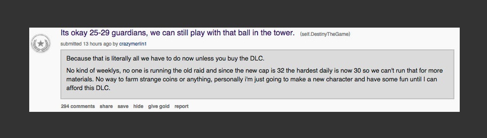 Destiny: The Dark Below - there's no excuse for the paywall on weeklies ...
