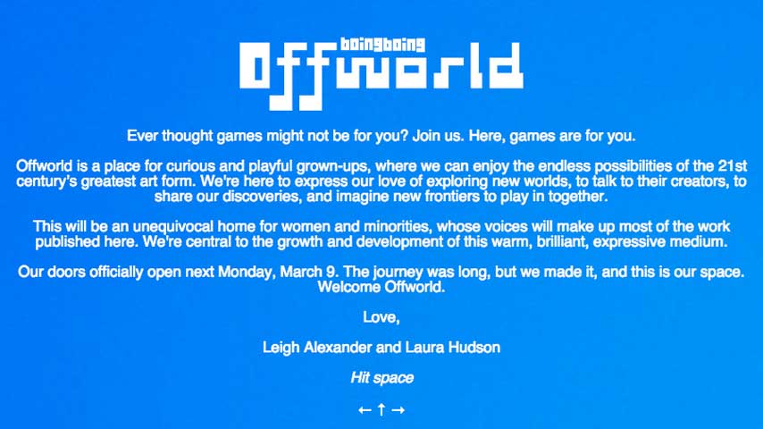 BoingBoing's Offworld resurrected as new, diverse gaming blog | VG247