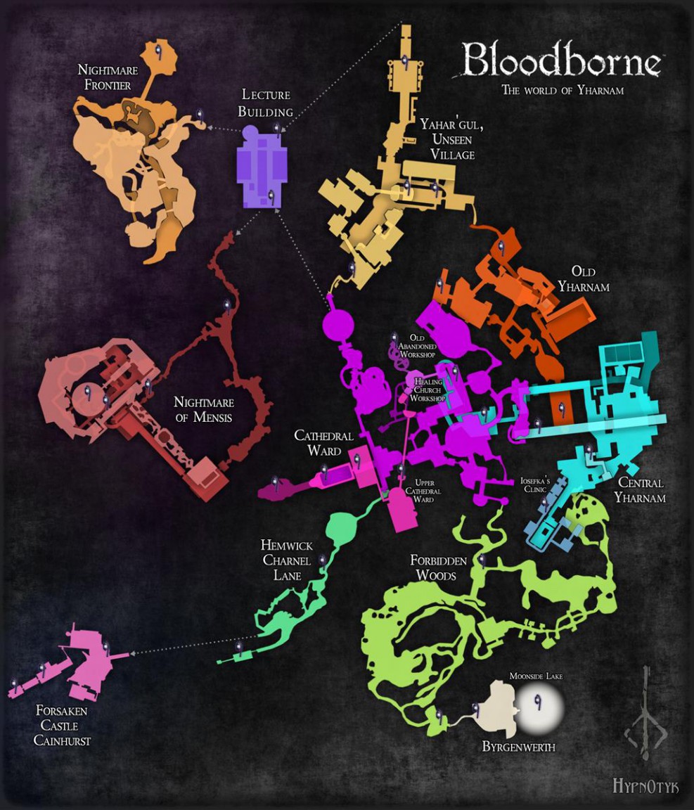 This is the full map of Bloodborne | VG247
