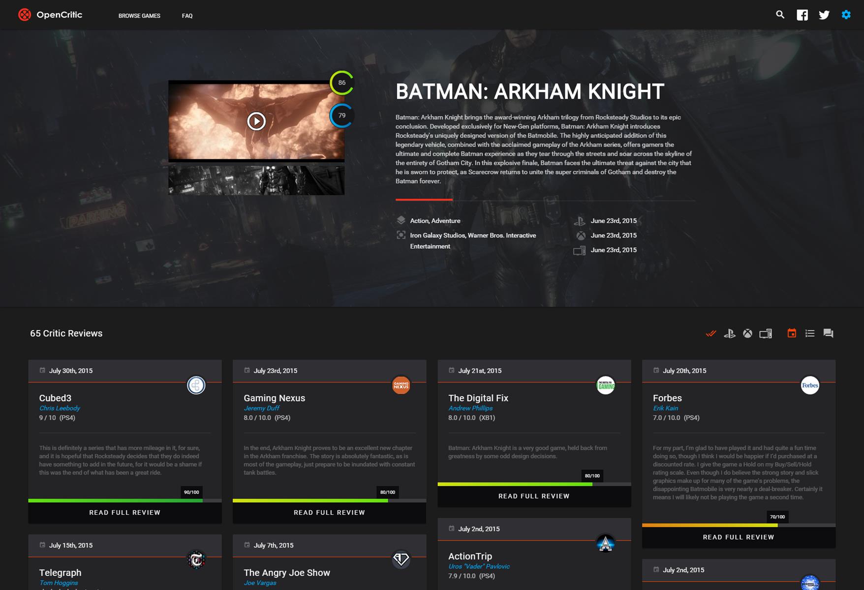 OpenCritic is a games-only Metacritic rival that aims to change the way we look at review scores ...