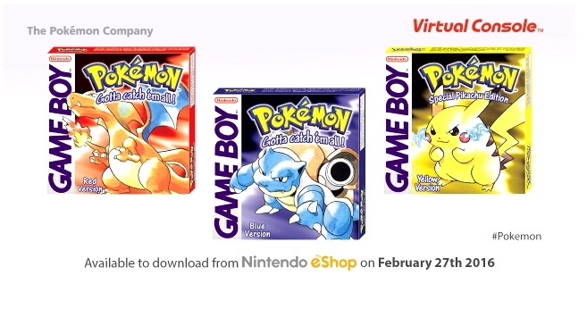 Classic Pokemon Red, Blue and Yellow coming to 3DS Virtual Console | VG247