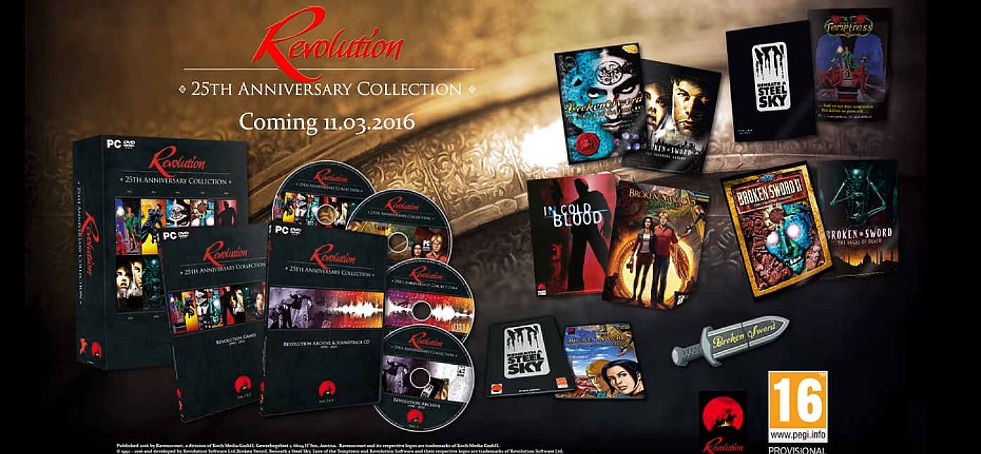 Broken Sword 1-5, Beneath a Steel Sky, more packed into Revolution 25th ...