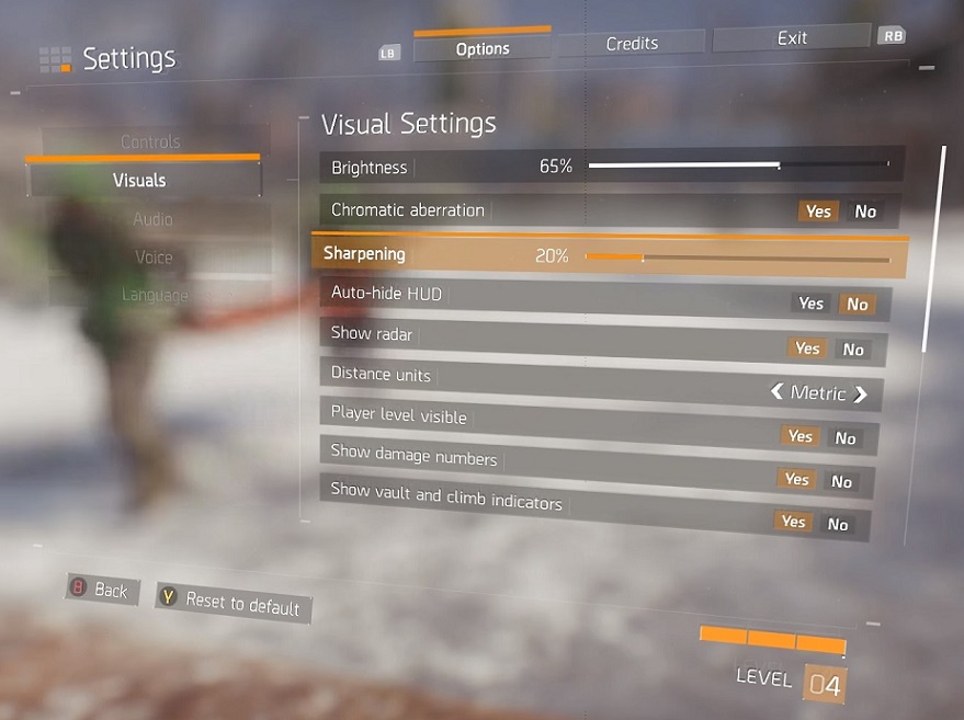 Here's what The Division's console interface settings look like | VG247