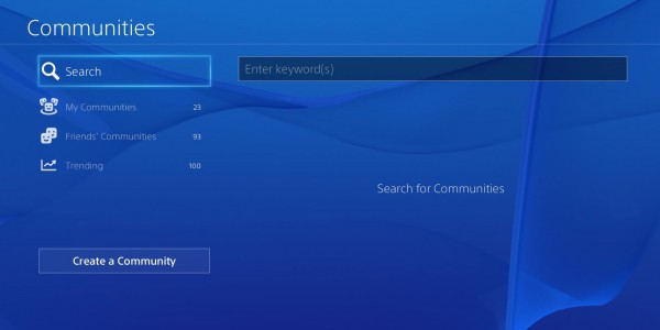 Communities on PS4 now let you search for group names | VG247