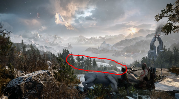 The God of War E3 2016 demo is hiding a few enemies in the background ...