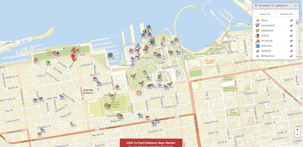 Interactive Pokémon Go map now allows you to hide Pokémon you don't ...