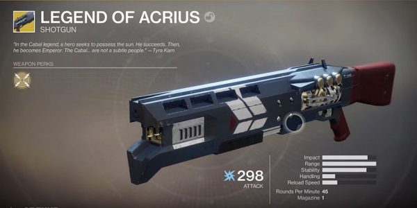 Destiny 2: how to get the Legend of Acrius Exotic Arc shotgun via On ...