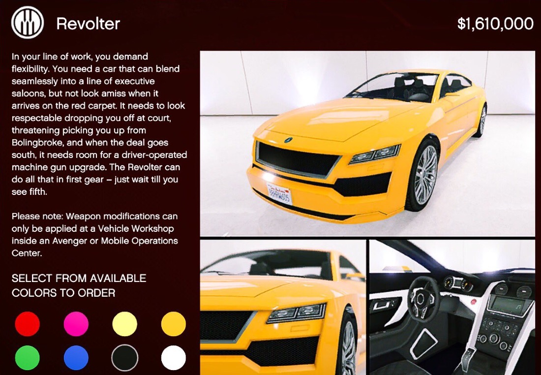 GTA Online: expensive sports car Revolter now available with fitted...