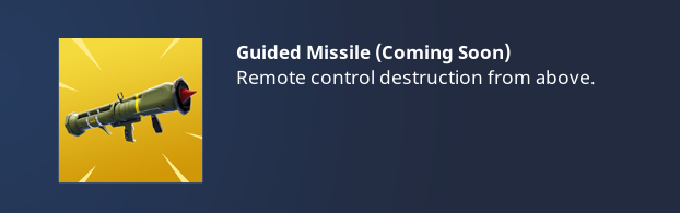 Fortnite’s latest weapon is the guided missile