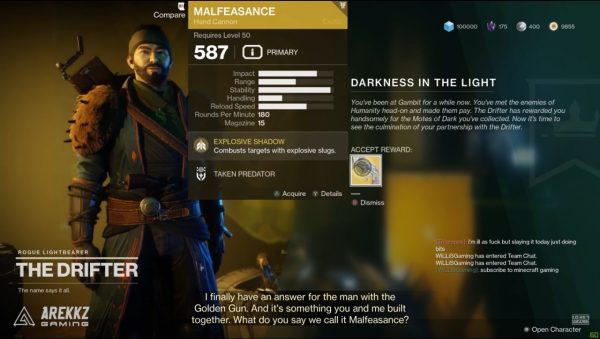 Destiny 2: Forsaken – How to get Malfeasance Exotic Hand Cannon