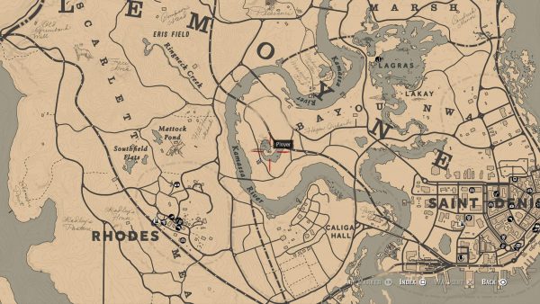 RDR2: Shack locations