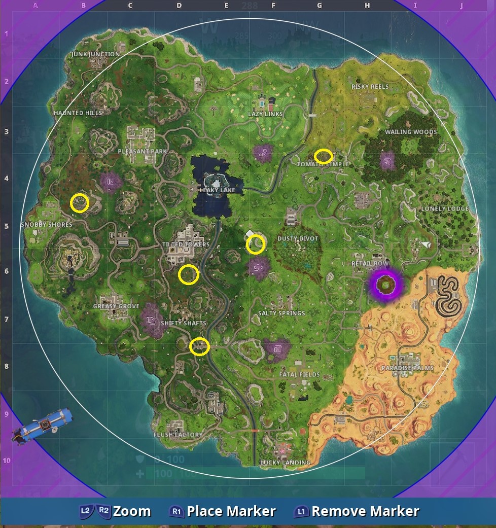 Fortnite timed trials areas