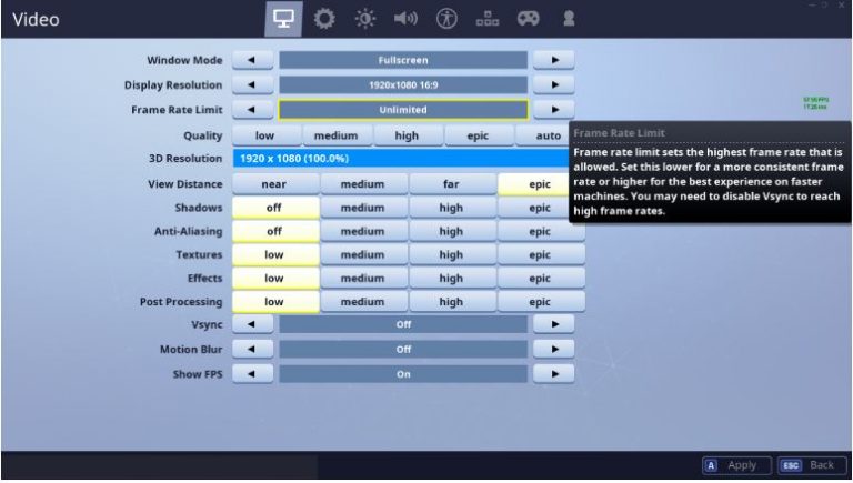 Fortnite Best Settings Competitive information: Best Keybindings, Best ...