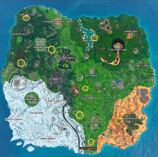 Fortnite: Light up totally different Bat Signals outdoors of Gotham City