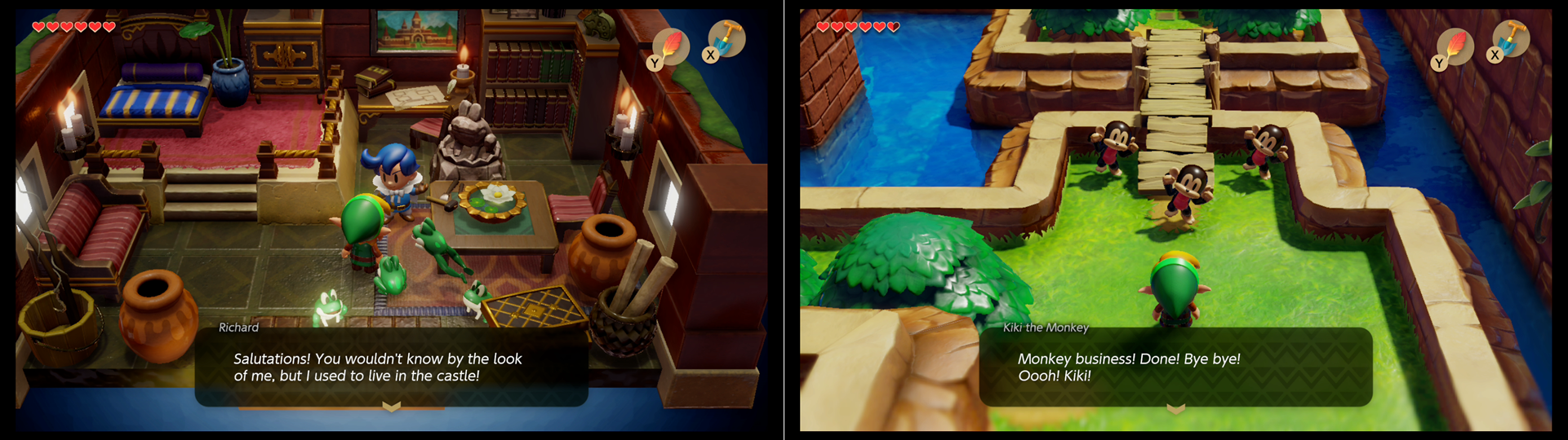 Zelda Link's Awakening: Golden Leaves in Kanalet Castle & Key Cavern ...