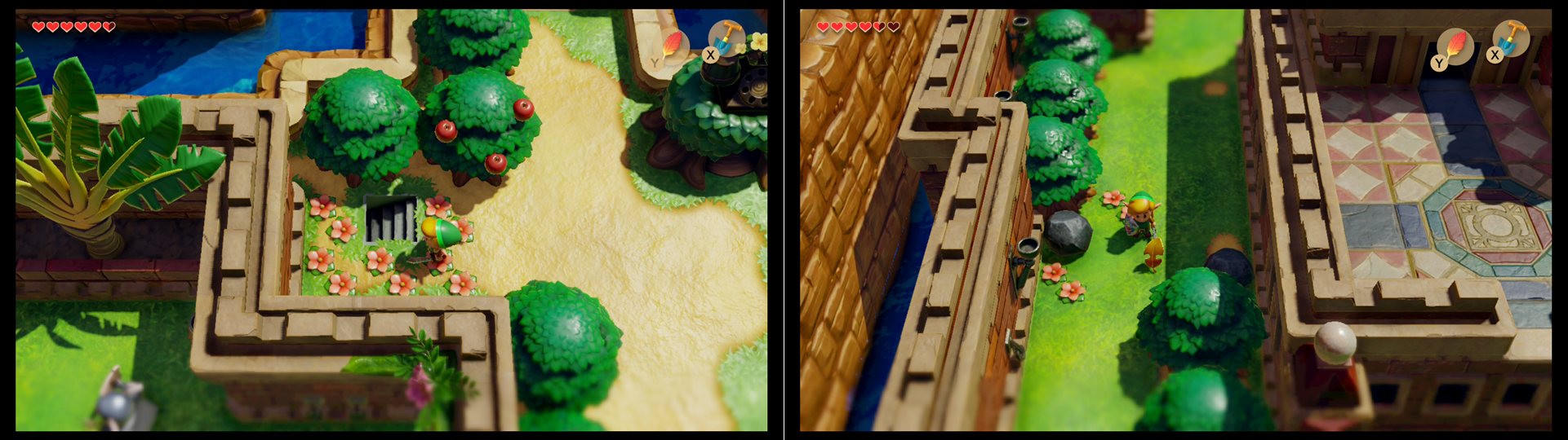 Zelda Link's Awakening: Golden Leaves in Kanalet Castle & Key Cavern ...
