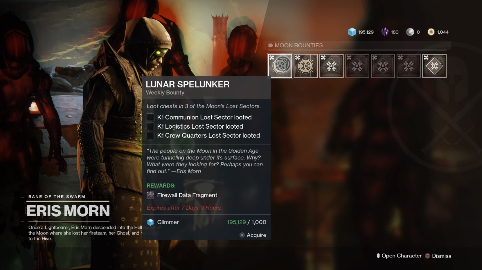 Destiny 2: Shadowkeep Lunar Spelunker Bounty - Where to find K1 ...