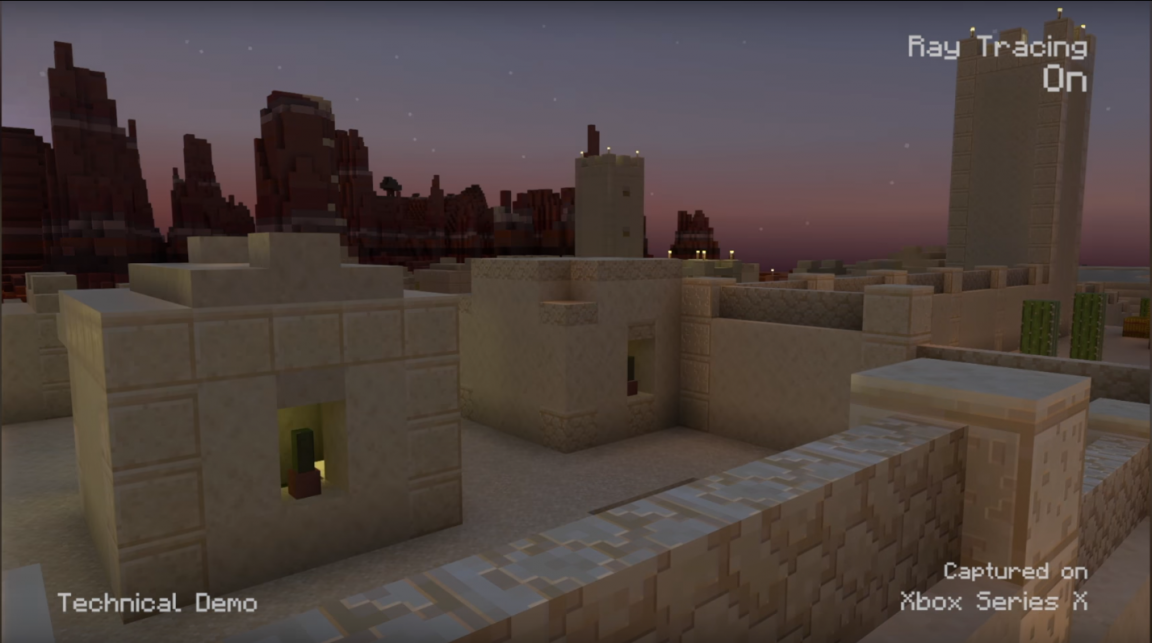 Here is what Minecraft seems to be like with ray tracing on Xbox Series X