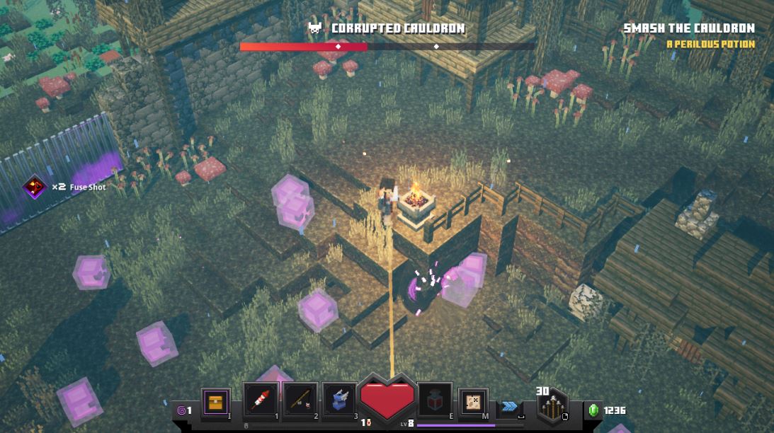 How to beat the Corrupted Cauldron in Minecraft Dungeons | VG247