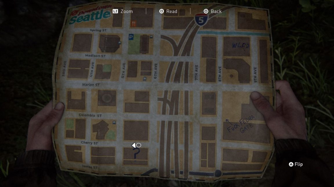 The Last of Us 2 Seattle Day 1 Downtown Full Map – All places for the ...