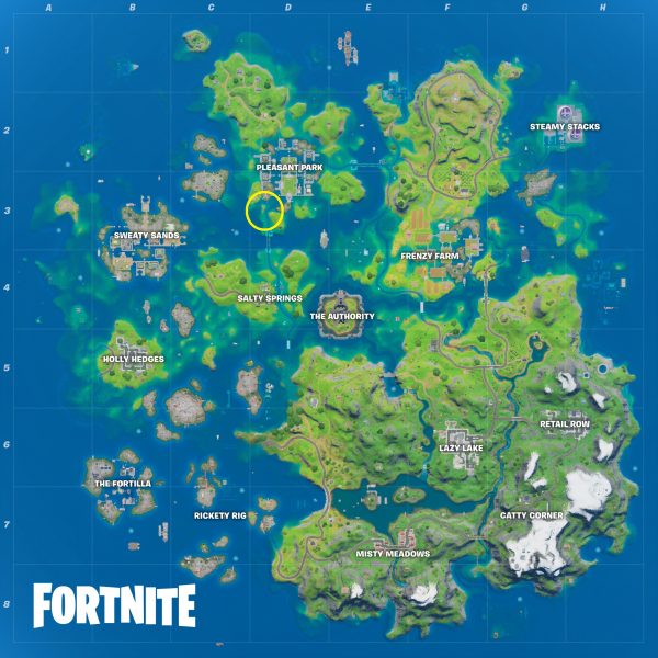 Fortnite: Chapter 2 Season 3 - Collect Floating Rings at Pleasant Park ...