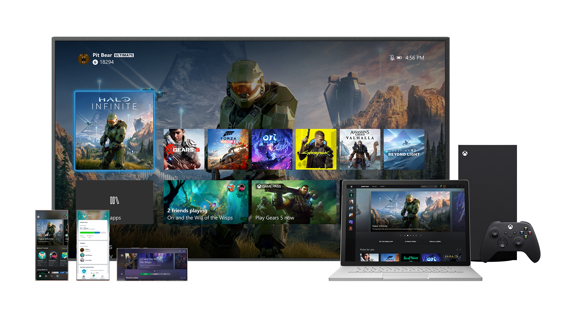 Here's a look at the updated dashboard for PC, Xbox One, and Xbox Series X